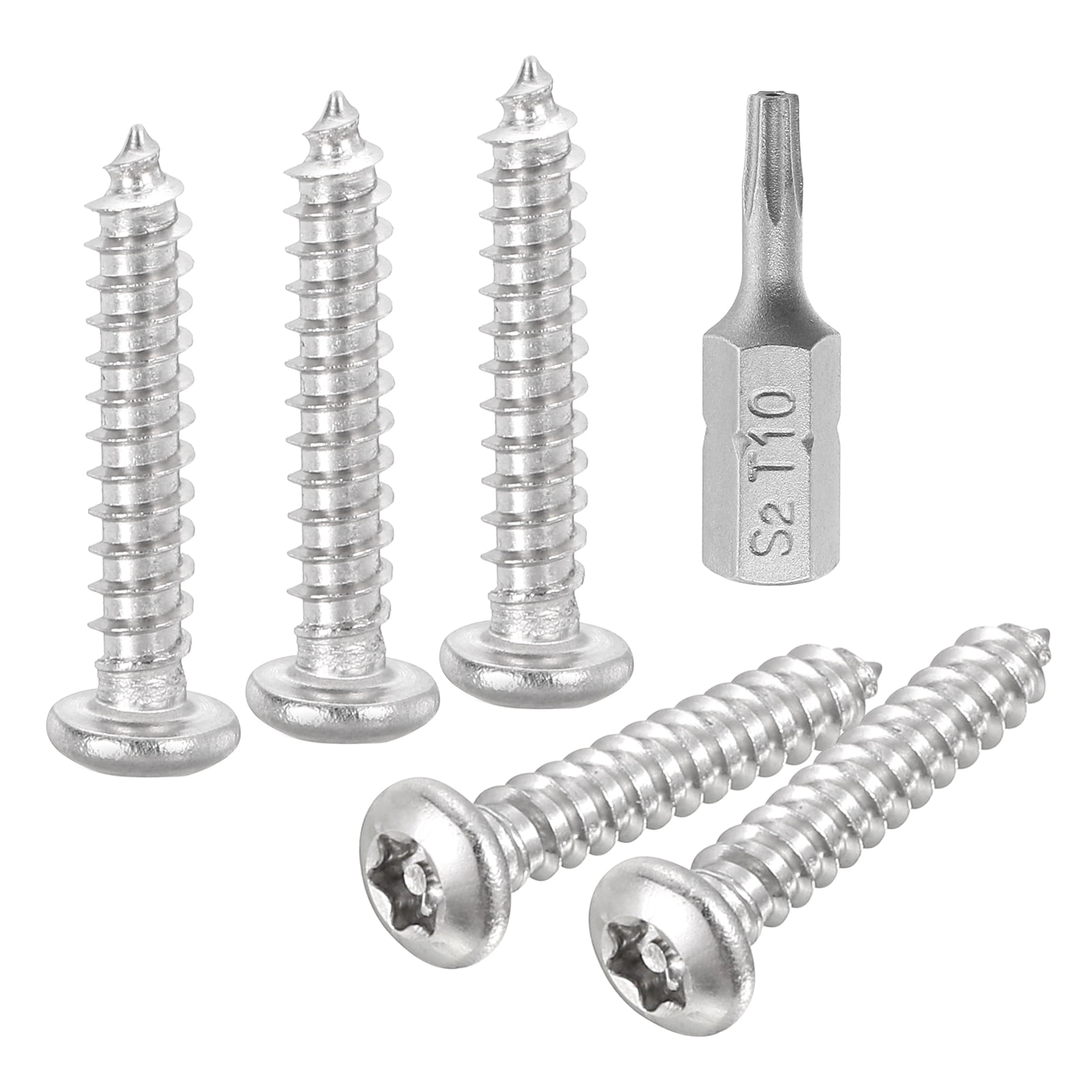 30pack M3 x 16mm Button Head Torx Security Sheet Metal Screws with T10 Bit - Walmart.com