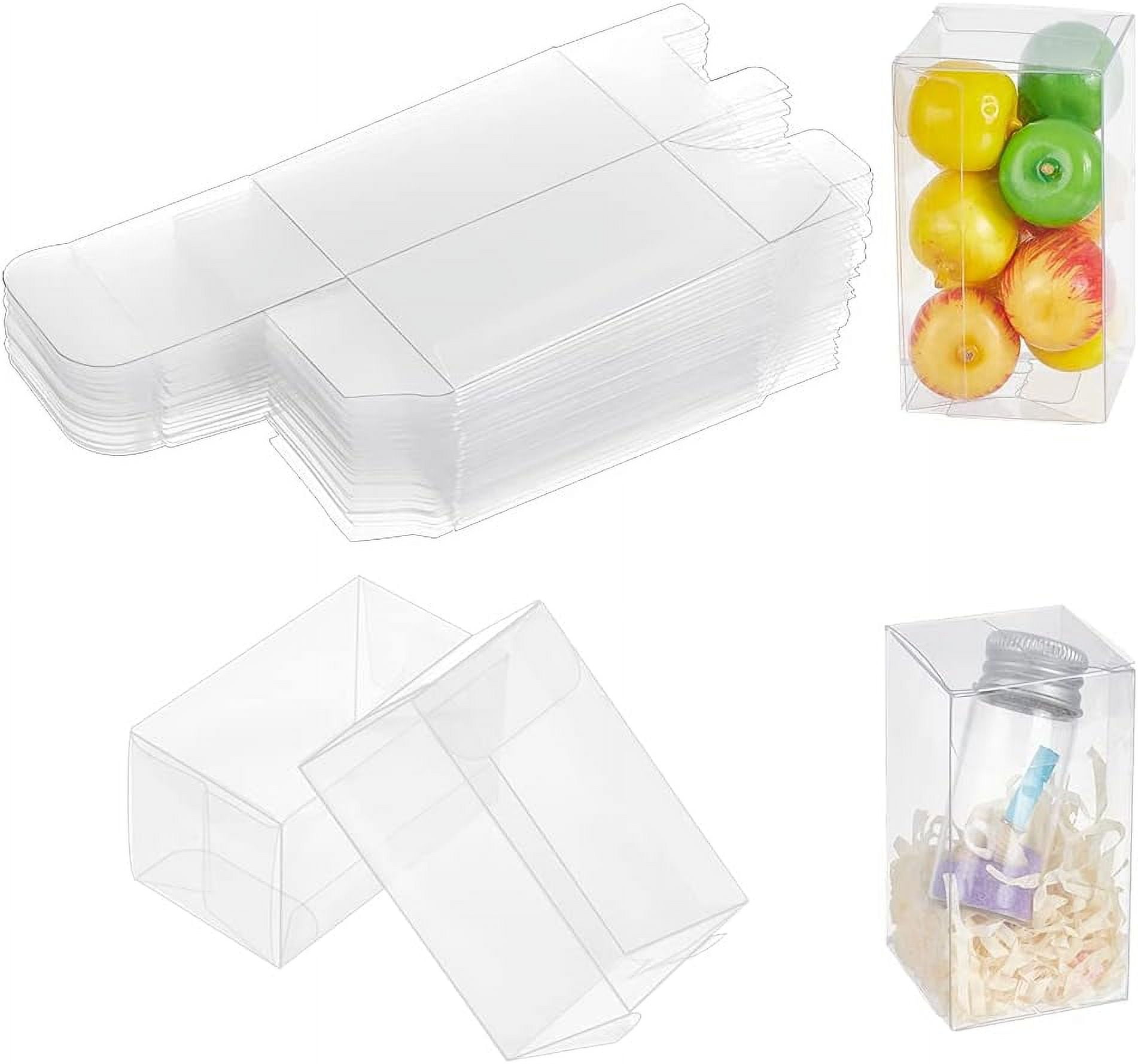 30pc 30 Pcs Transparent Plastic PVC Box 1.5x1.5x2.6 Inch Clear Cube ...