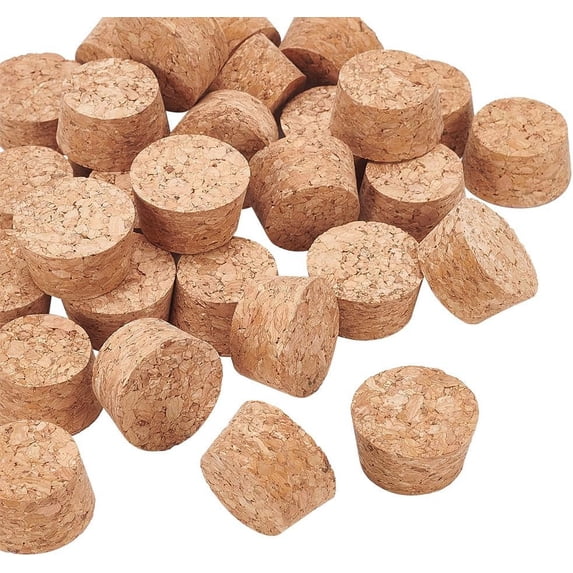 30pc 30Pcs BurlyWood Cork Bottle Stoppers Universal Fit Glass Bottles ...