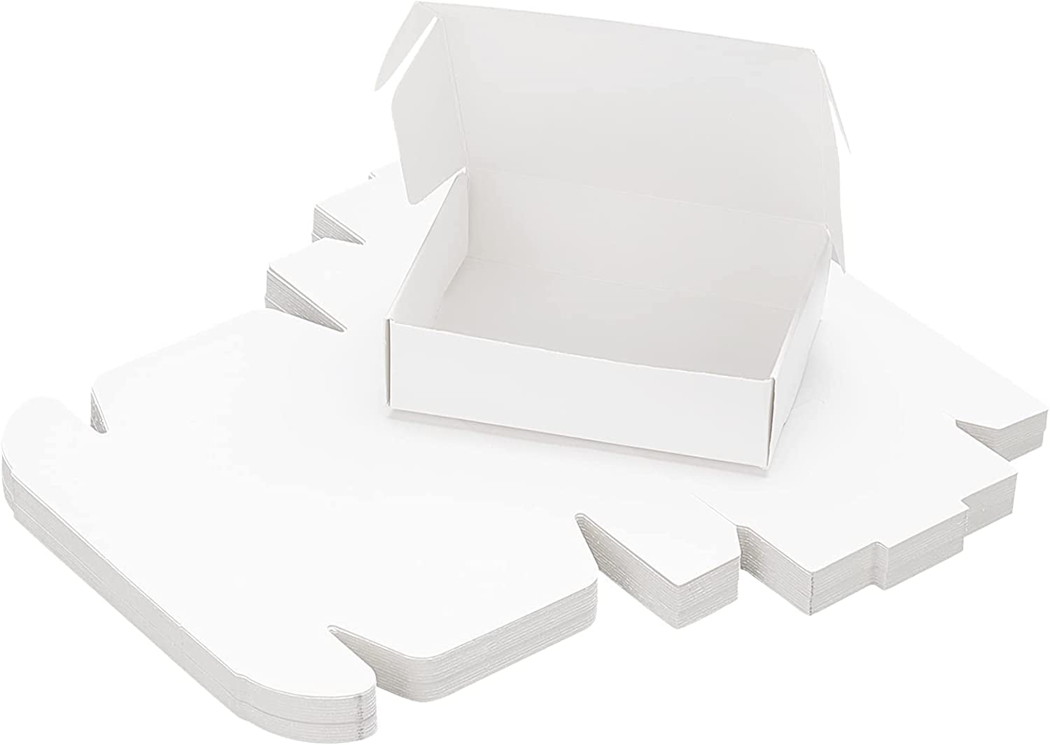 30pc 30pcs Kraft Paper Cardboard Bakery Boxes Assembled 8x6cm Rectangle ...