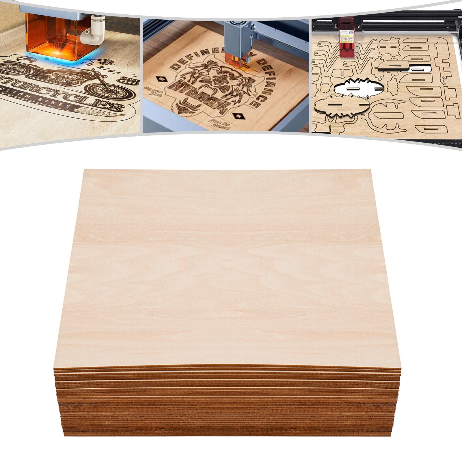 30pc 3mm Basswood Sheets, Thin & Unfinished Wood Boards for Crafts ...
