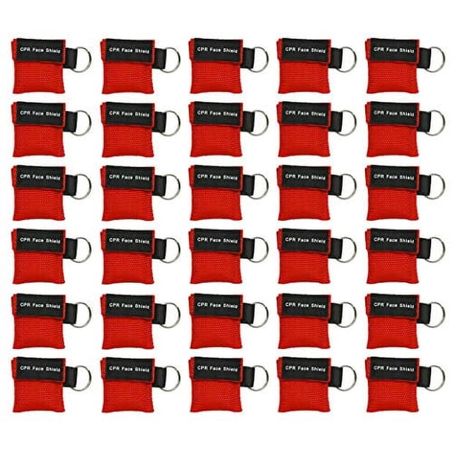 30pc CPR Mask Keychain Emergency Kit CPR Face Shields for First Aid AED ...