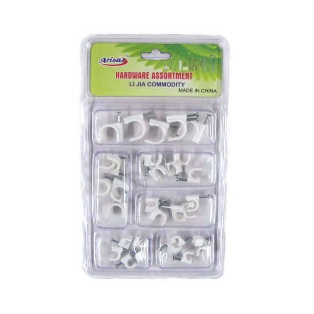 30pc Cable Staples Nail Clips Telephone Line Organizer Romex Wire ...