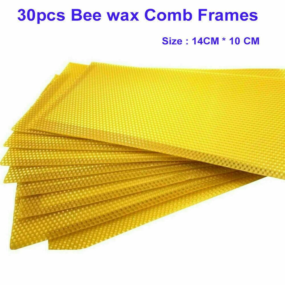 30pc Foundation Bee Hive Wax Frames 14CM Beekeeping Beehive Nest Sheet ...