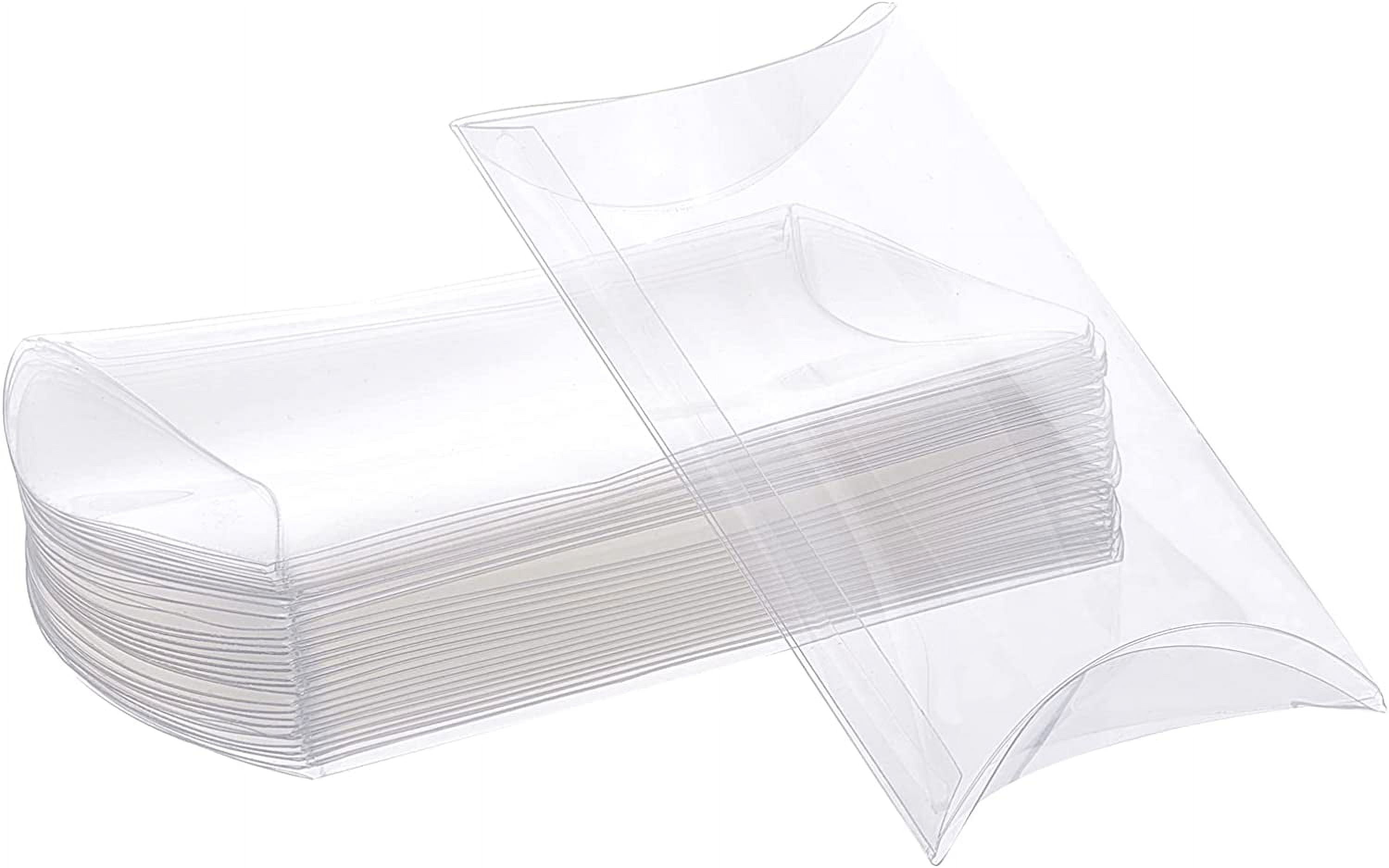 30pc PVC Plastic Pillow Boxes Gift Candy Packing Box Clear 14x9x3cm ...
