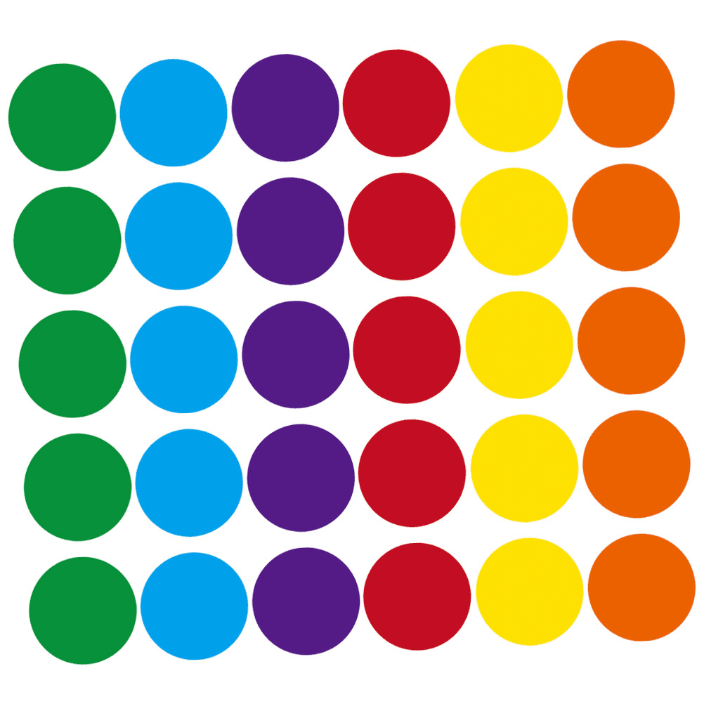 30pc Round Marker Stickers Carpet Dots Classroom Floor Tables Primary ...