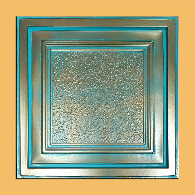 30pc of Zeta Copper/Patina (24"x24" PVC 16 mil) Ceiling Tiles - Covers ...