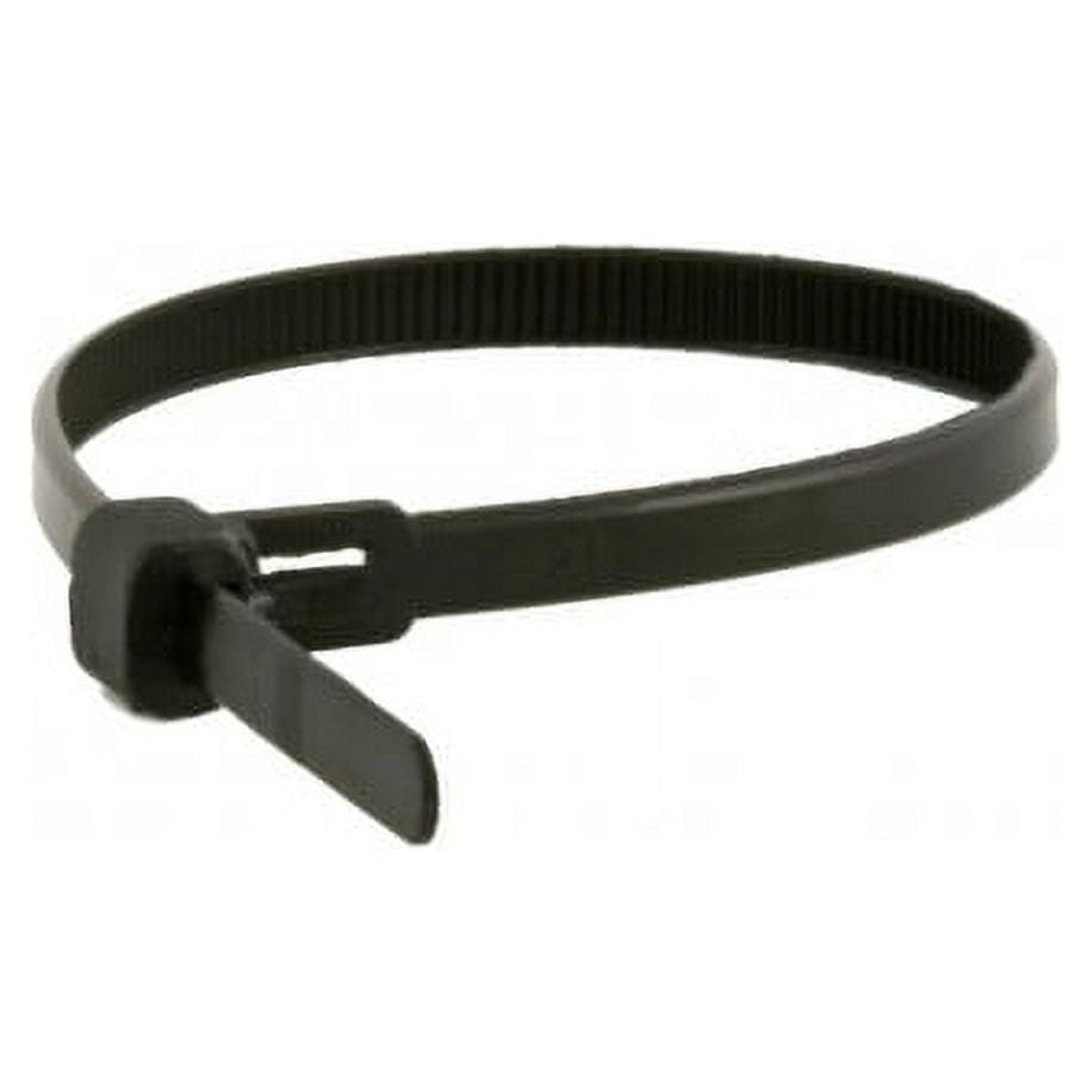 Topzone Releasable Cable Ties, 12 Inch Black Nylon, 50lb, Reusable, 30 ...