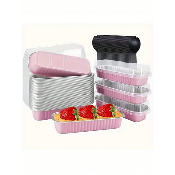 30pcs(10pcs Box + 10pcs Lid + 10pcs Spoon) Rectangular Covered Baking ...