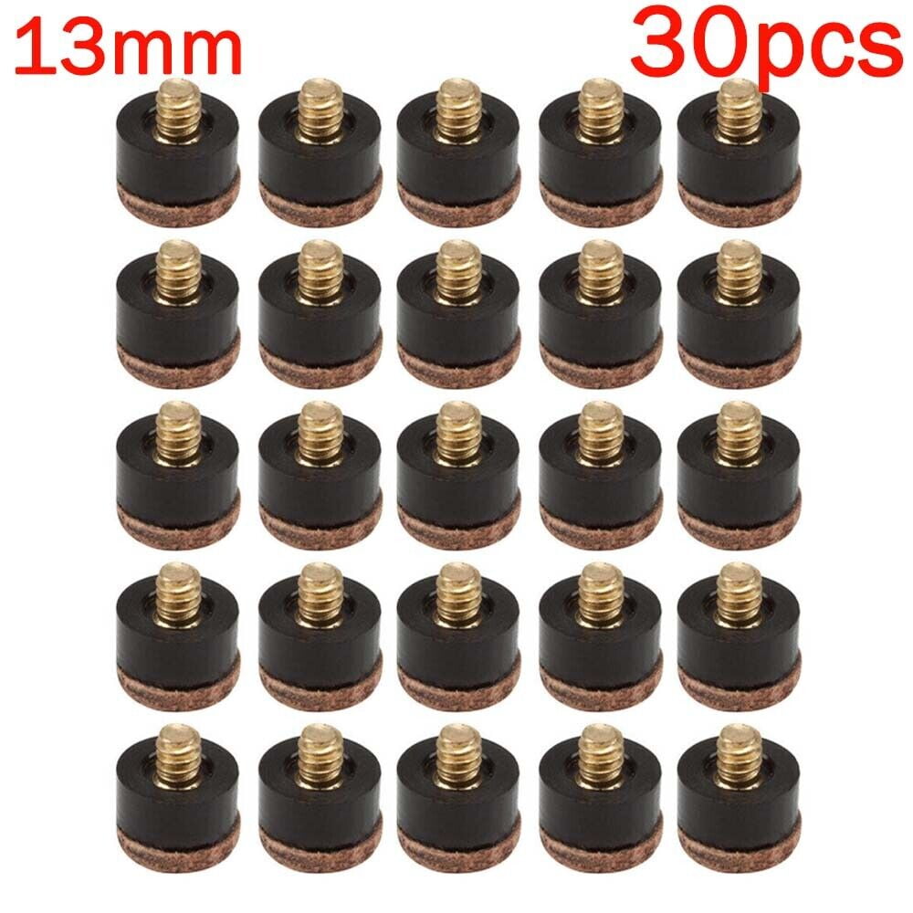 30pcs 13mm Replacements of Billiard Hard Leather Pool Cue Stick Screw ...