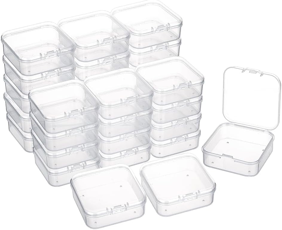30pcs 2.2 x 2.2 inch Storage Containers Box Clear Plastic Bead ...
