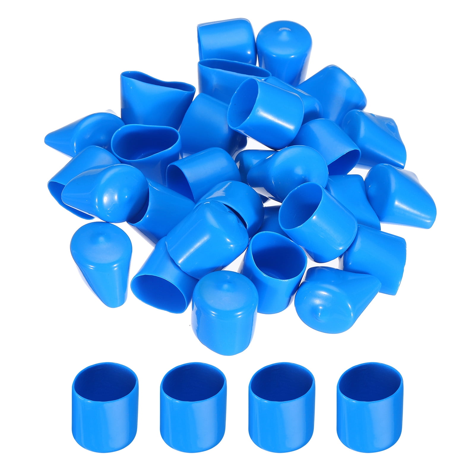 30pcs 25mm(1") Rubber End Caps Cover PVC Vinyl Screw Thread Protector ...
