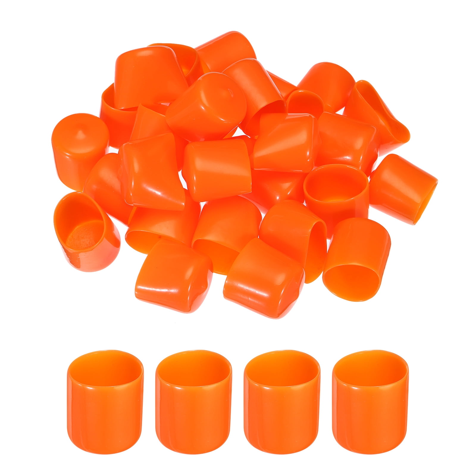 30Pcs 25mm(1") Rubber End Caps Cover Vinyl Screw Thread Protector Round ...