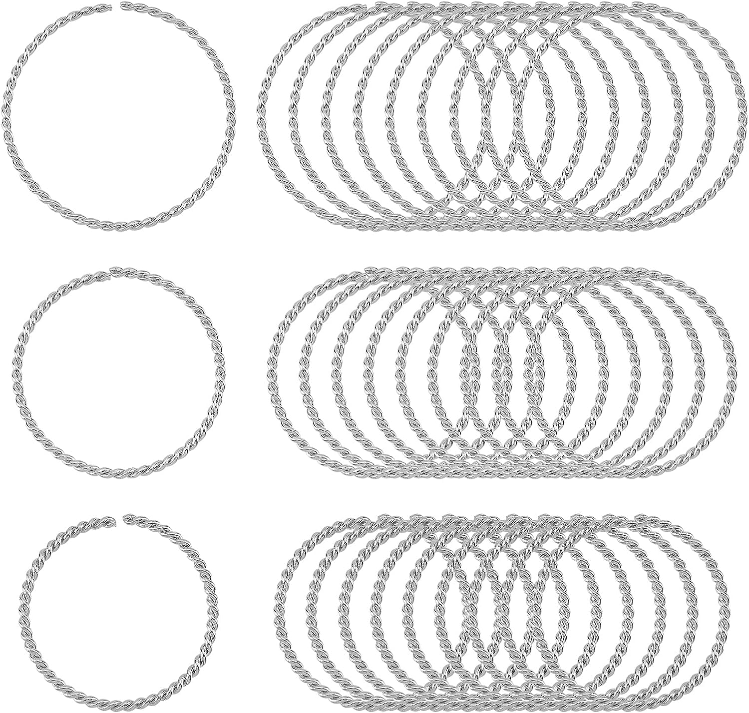 30pcs 3 Sizes Quick Link Connectors 304 Stainless Steel Round Linking ...