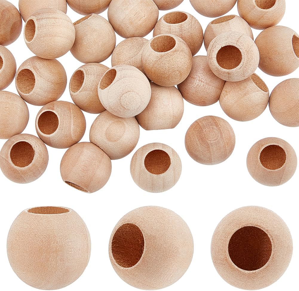 30pcs 30Pcs Wood Dowel Rod End Caps 0.7 Inch in Diameter Wooden Solid ...