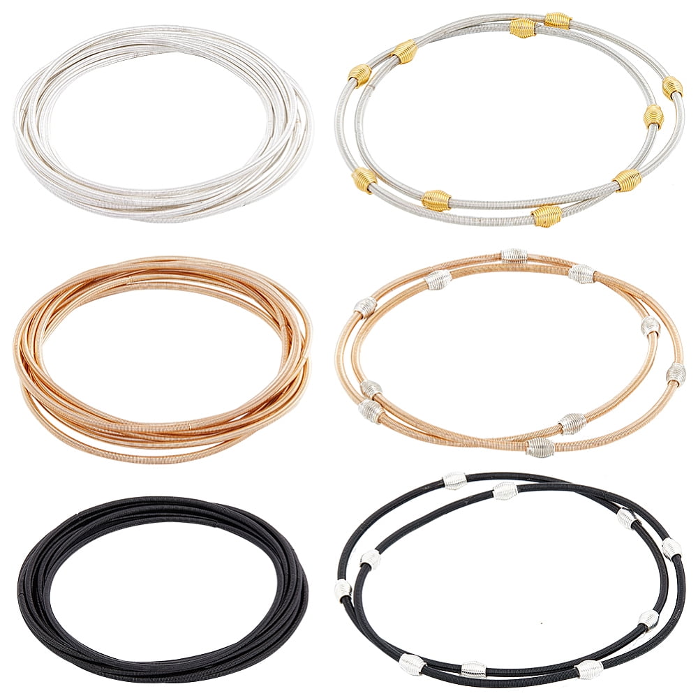30pcs 6 style Spring Bracelets set Minimalist Steel French Wire/Gimp ...