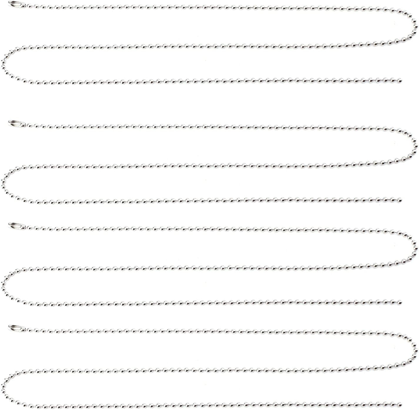 30pcs 60cm Stainless Steel Ball Chains Beaded Chain Making Bead ...