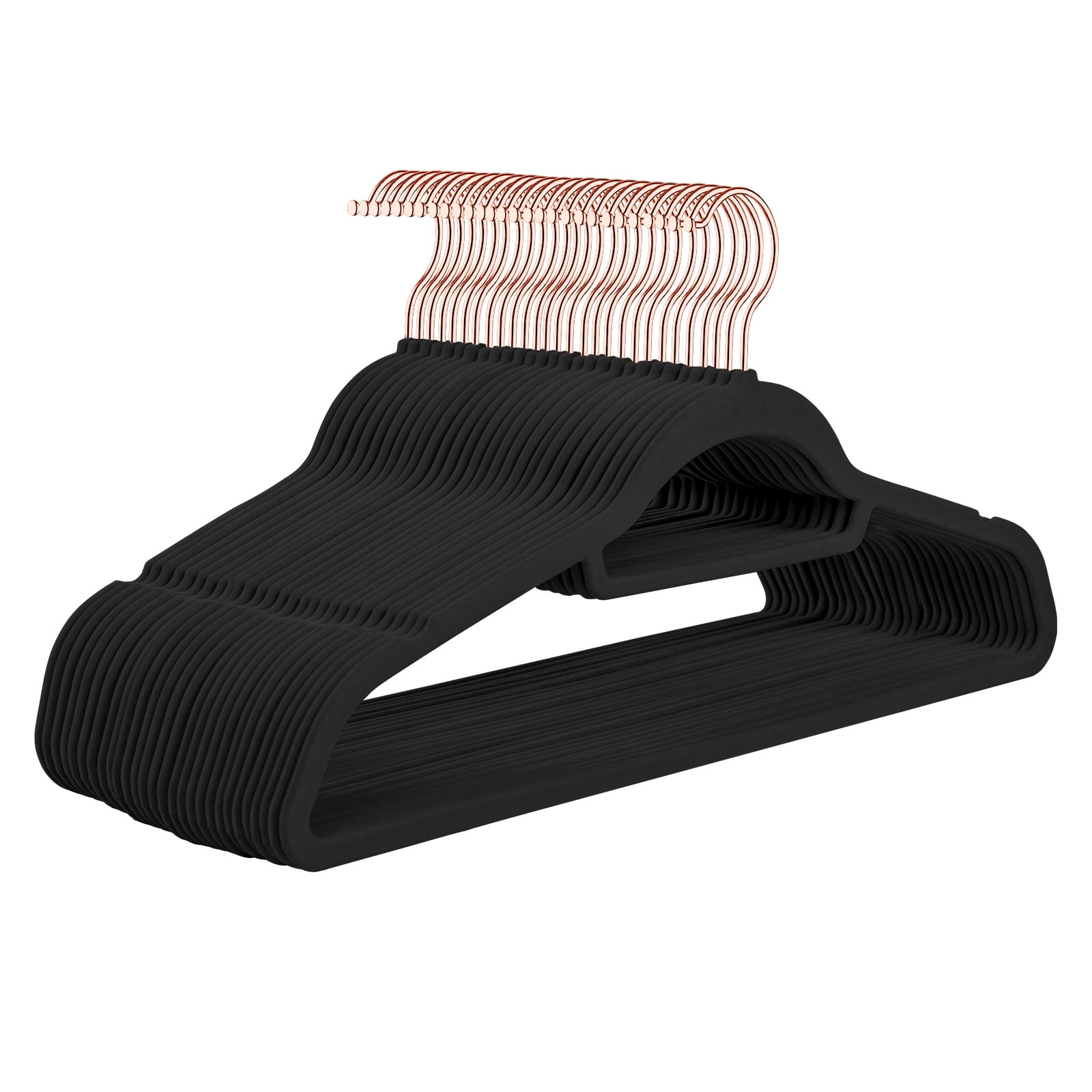 30pcs ABS flocking non-slip hanger clothing store finishing seamless ...