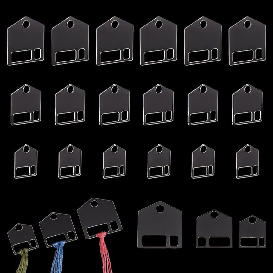 30pcs Acrylic Embroidery Floss Drop 3 Sizes Clear Embroidery Thread ...