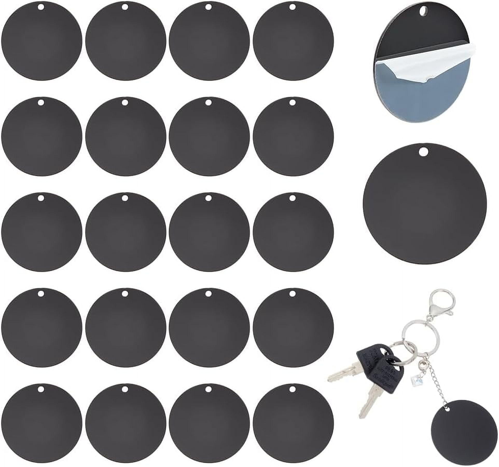 30pcs Acrylic Ornaments Blanks 2 Inch Black Circle Disc Keychain Blanks ...
