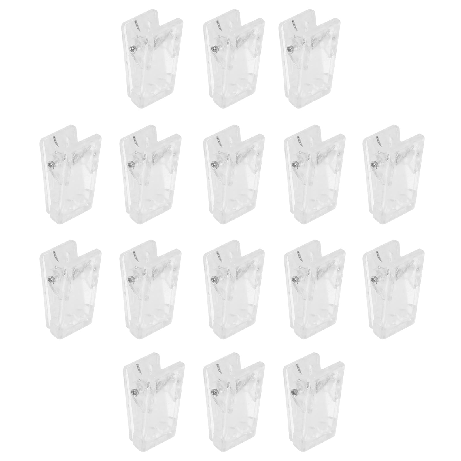 30pcs Plastic Badge Clips Adhesive Name Badge Spring Clips ID Card ...