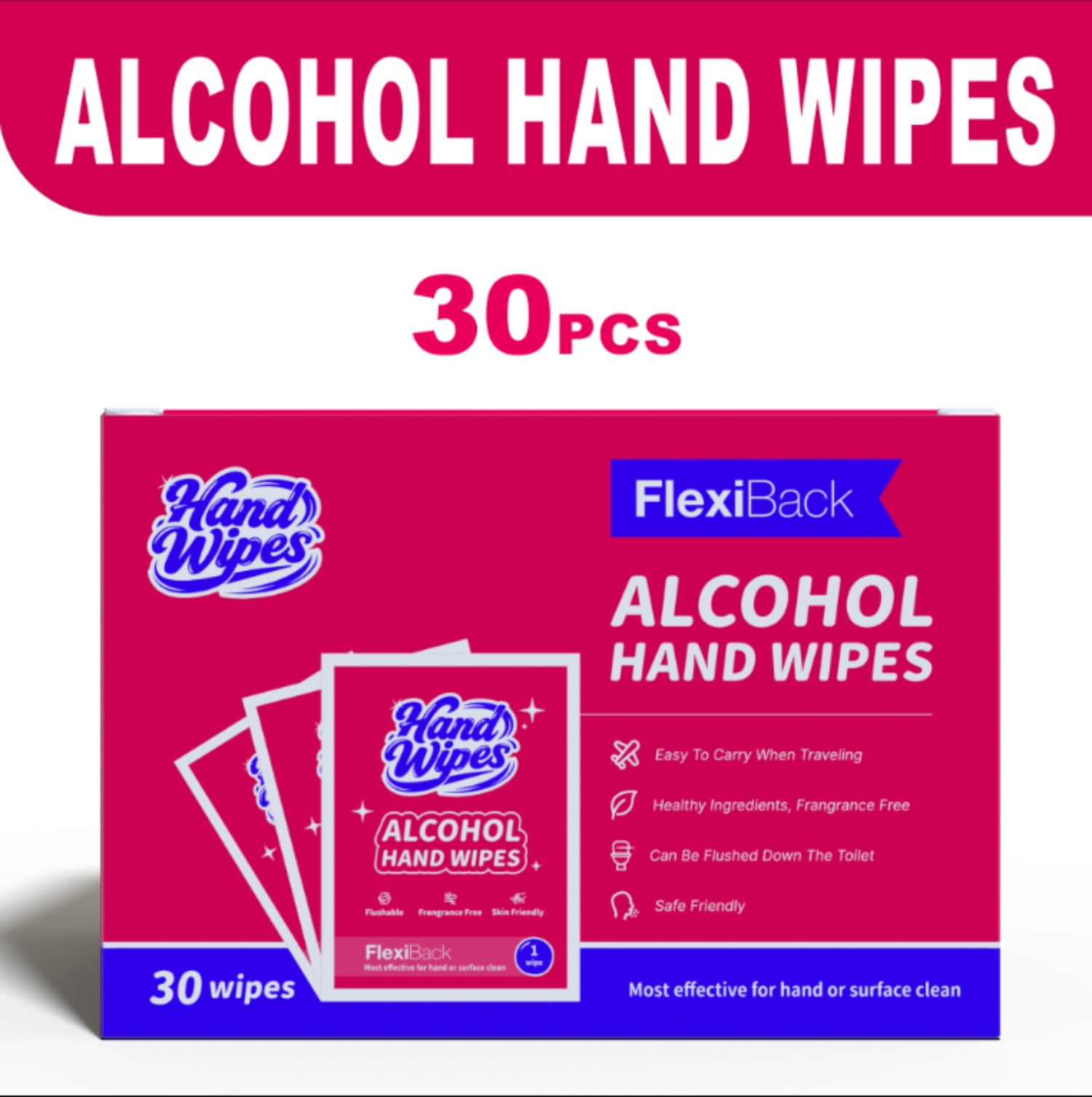 30pcs Alcohol Wipes in Individual Packets, Perfect for Cleaning Hands ...