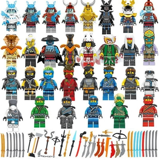 30pcs Anime Ninja Warrior Minifigures Collection, Custom Building Block ...