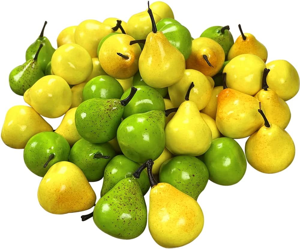 30pcs Artificial Mini Pears, Mini Artificial Yellow Pears Lifelike ...
