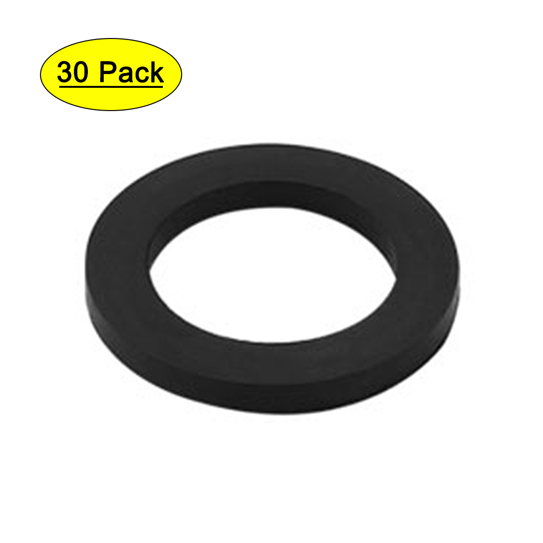 30pcs Black Rubber Round Flat Washer Assortment Size 20x30x3mm Flat ...
