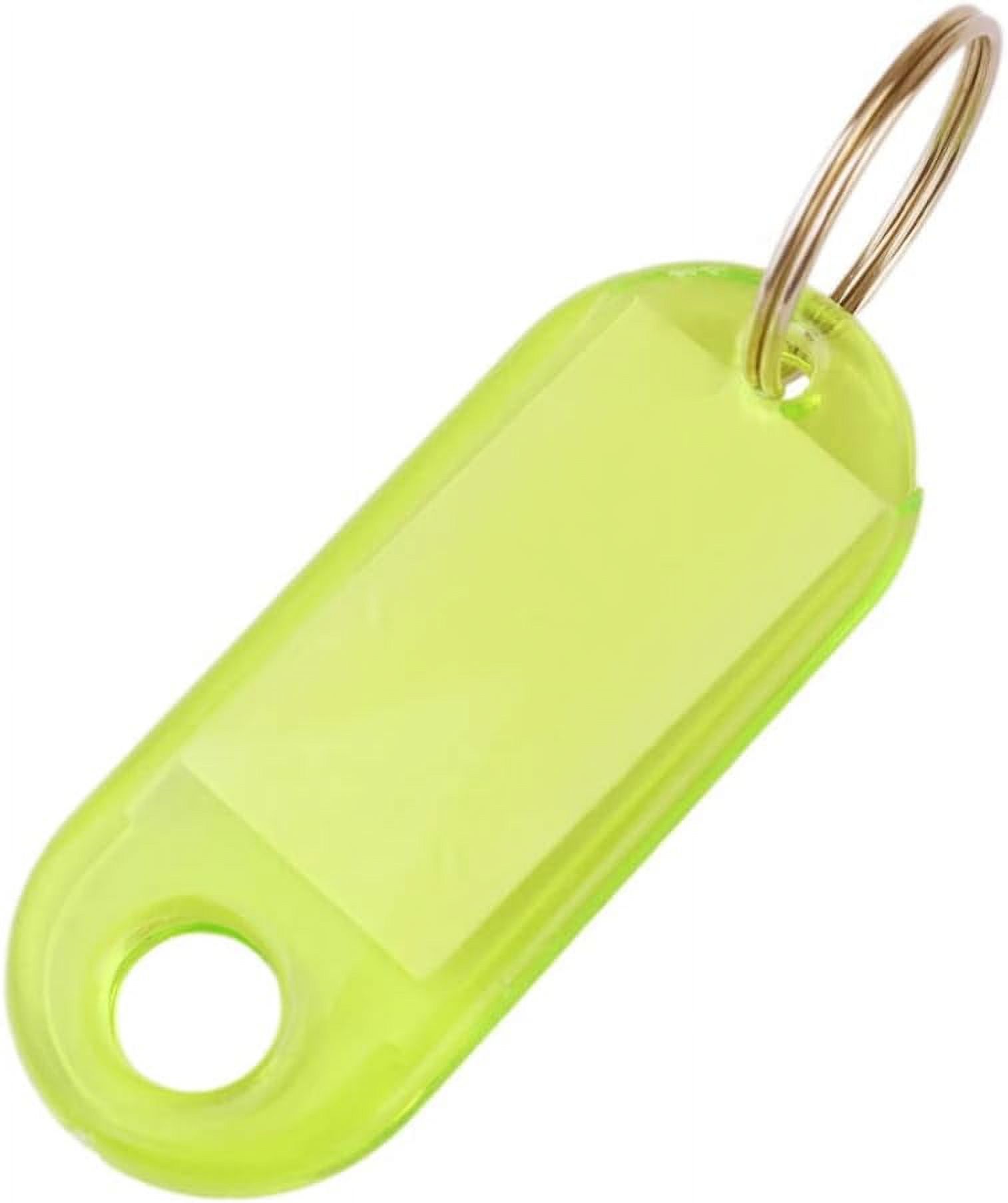 30pcs Blank Keychains Colored Labels Plastic TagsWindow Ring Holder Key ...