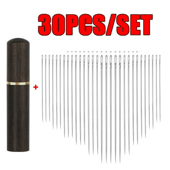 30pcs Blind Sewing Needle Elderly Stainless Steel Quick Automatic Self ...