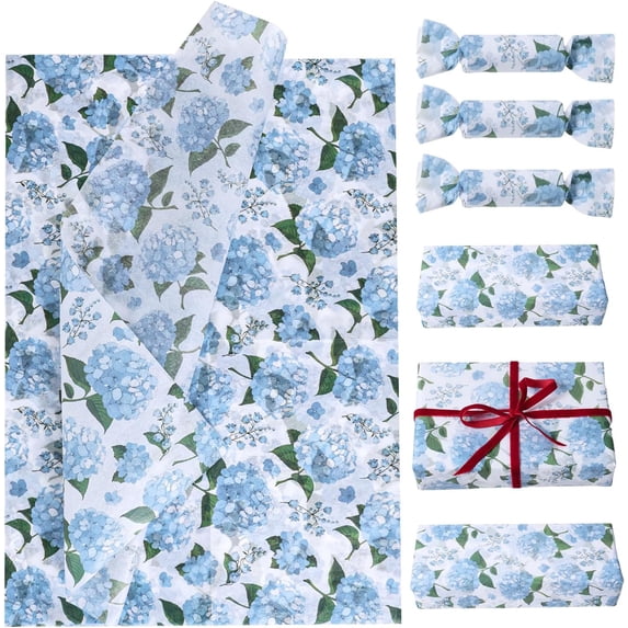 30pcs Blue 20x14 Inch Flower Wrapping Tissue Paper Gift Wrap for ...