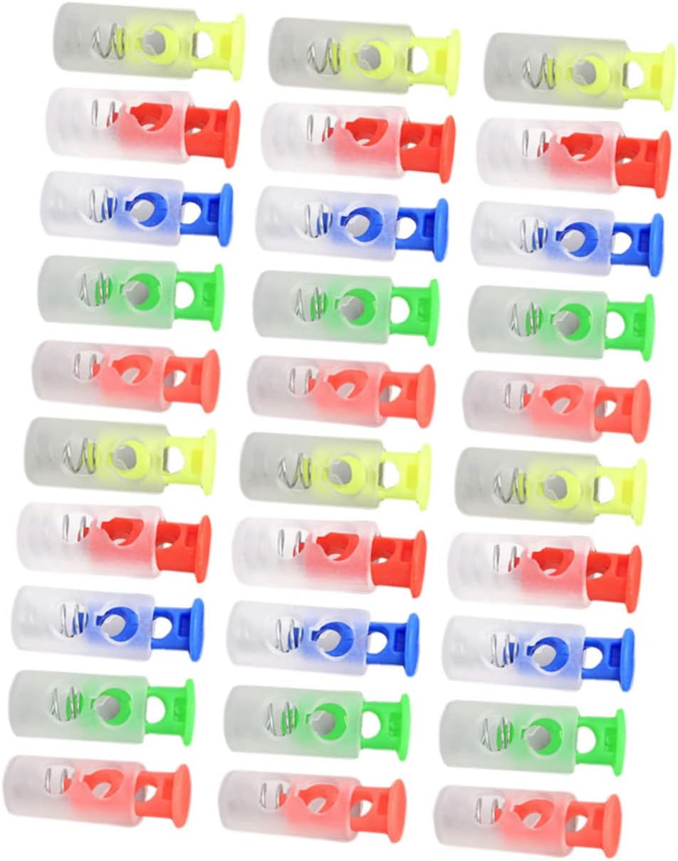 30pcs Buttons for Clothes Zipper Stop Pull Chain Switch Springs Plastic ...