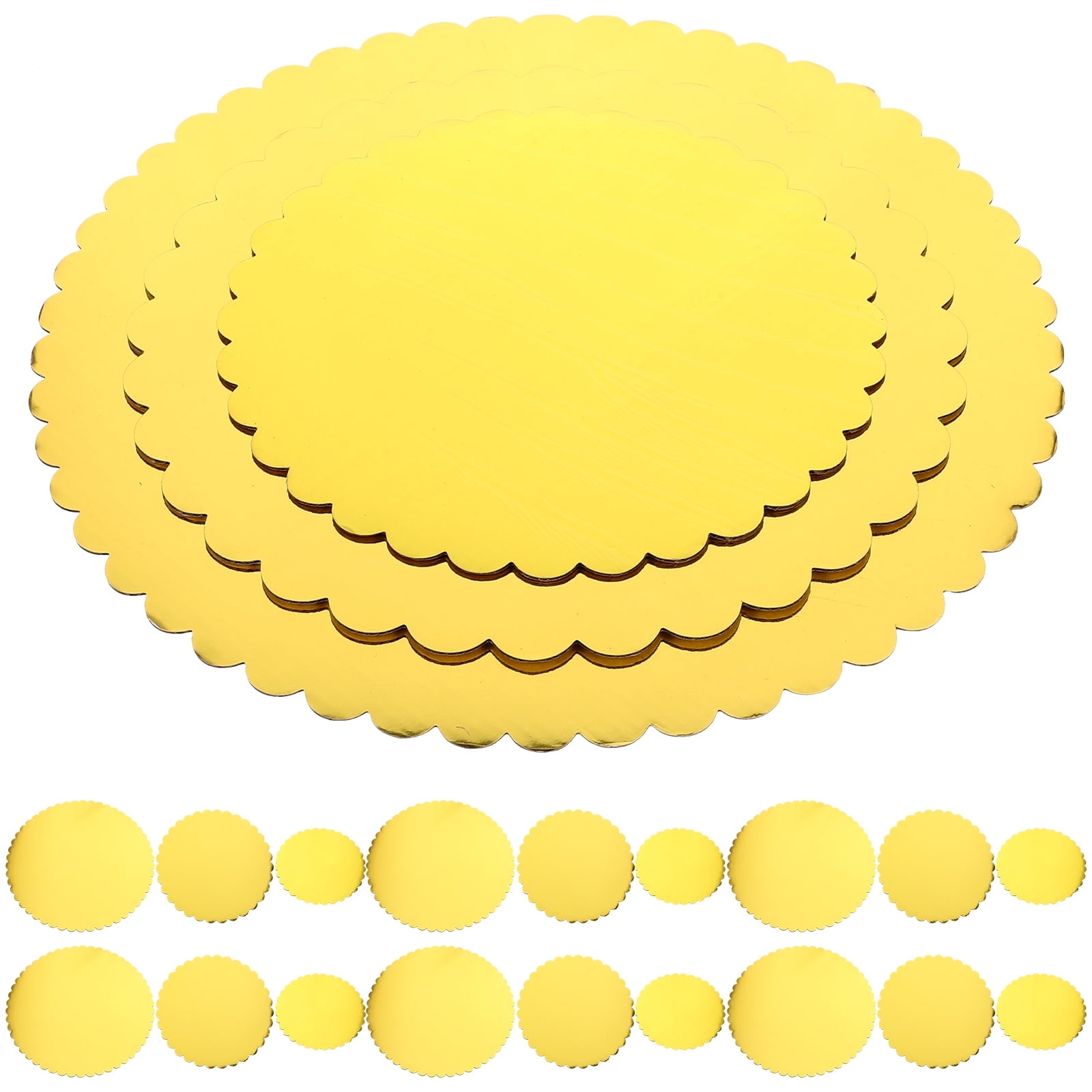 CRILSTYLEO Golden Round Cake Boards for Home Use Made from Thickened ...