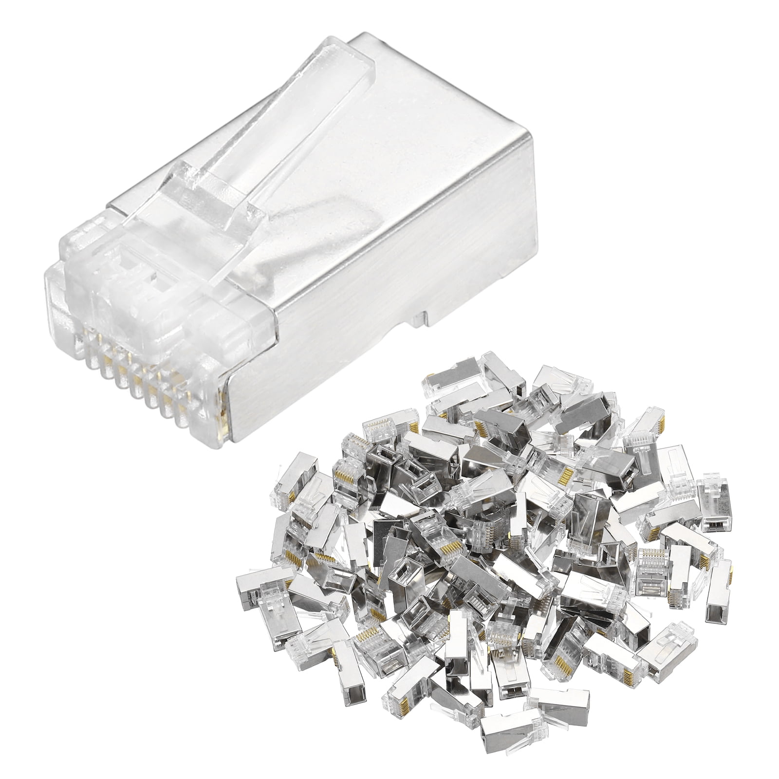 30pcs Cat6 RJ45 Pass Through Connectors, RJ45 Connector 8P8C Gold ...