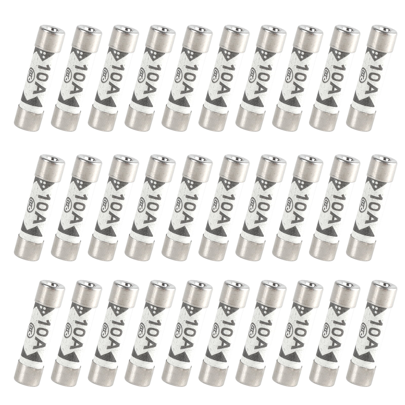 30pcs Ceramic 10AMP Fuses Extension Leads Fuses British Standard 10AMP ...