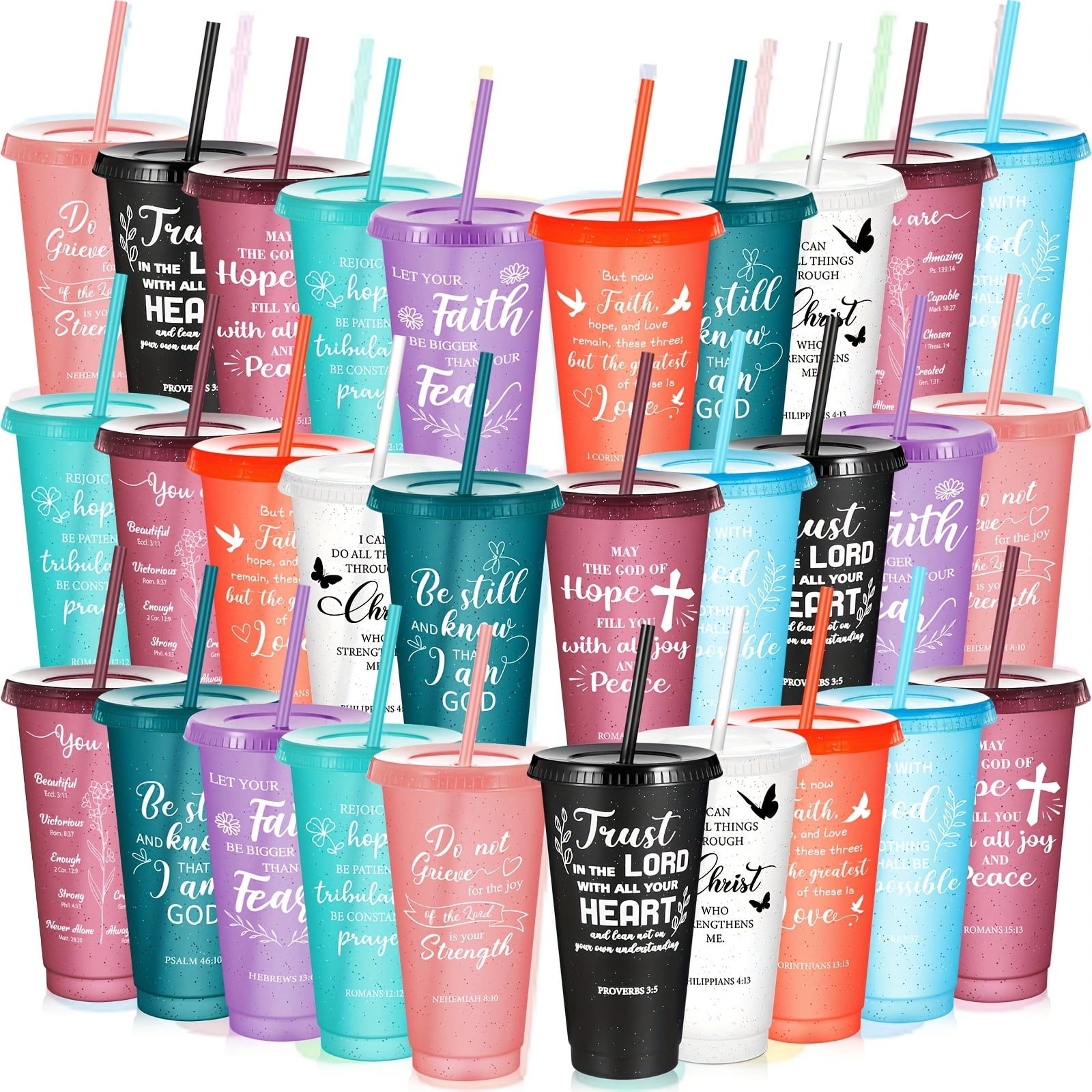 30pcs Christian Gifts Cups Bulk for Women Bible Verse Christian ...