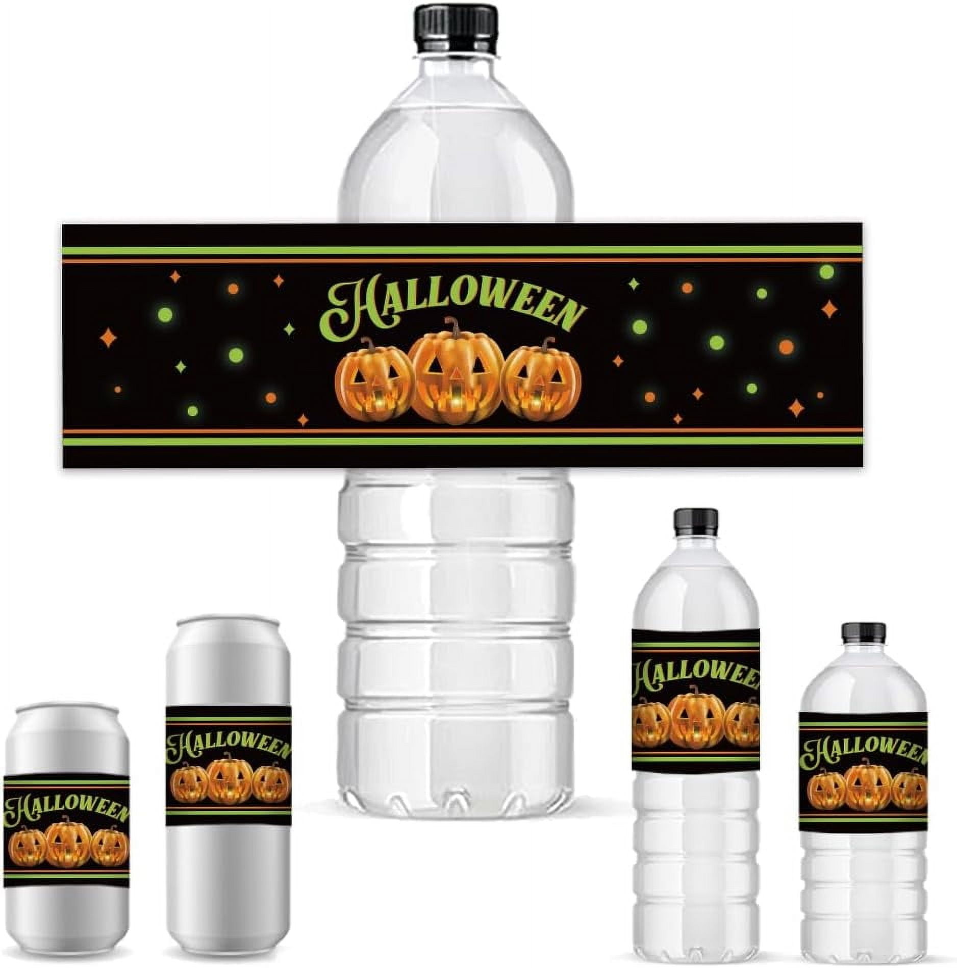 30pcs Christmas Water Bottle Labels Pumpkin Waterproof Bottle Wraps ...