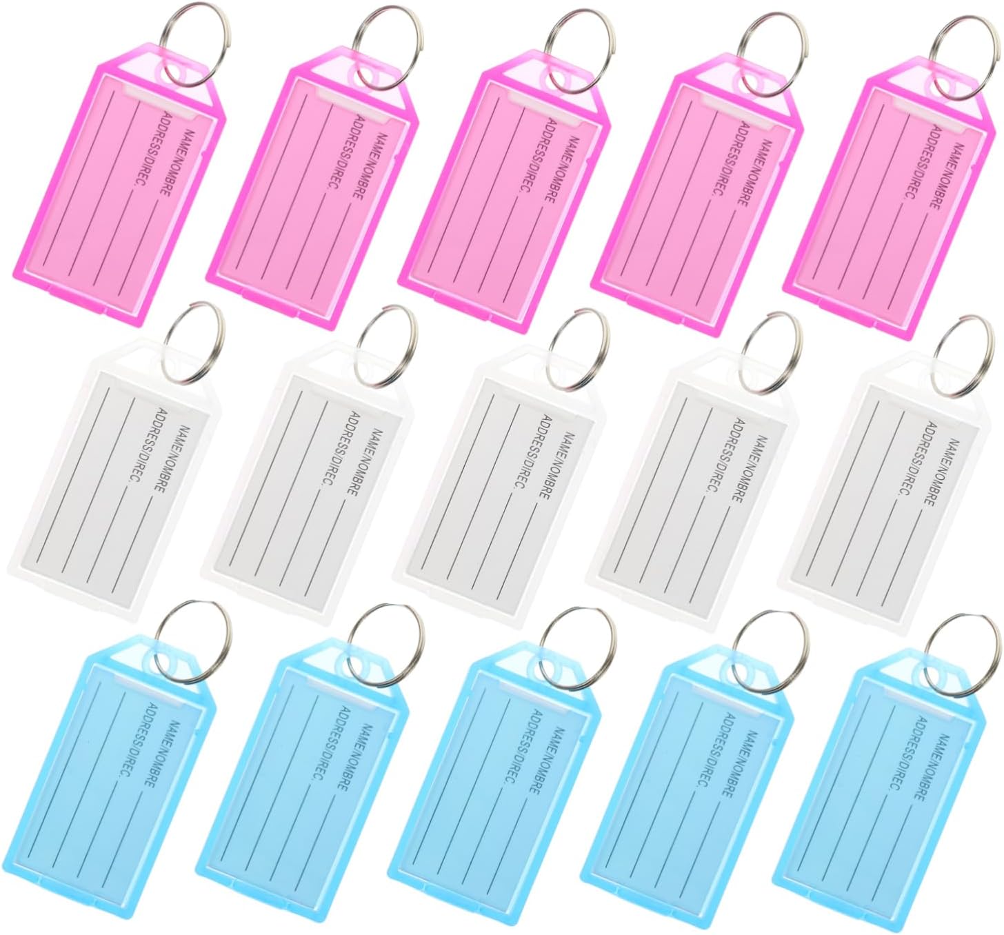 30pcs Classification Plate Ring Keychain Plastic Tags Keychain for Car ...