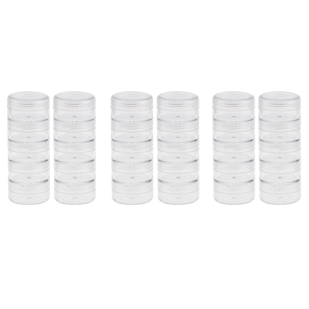 30pcs Clear Bead Storage Containers Storage Jars Accessory Box ...