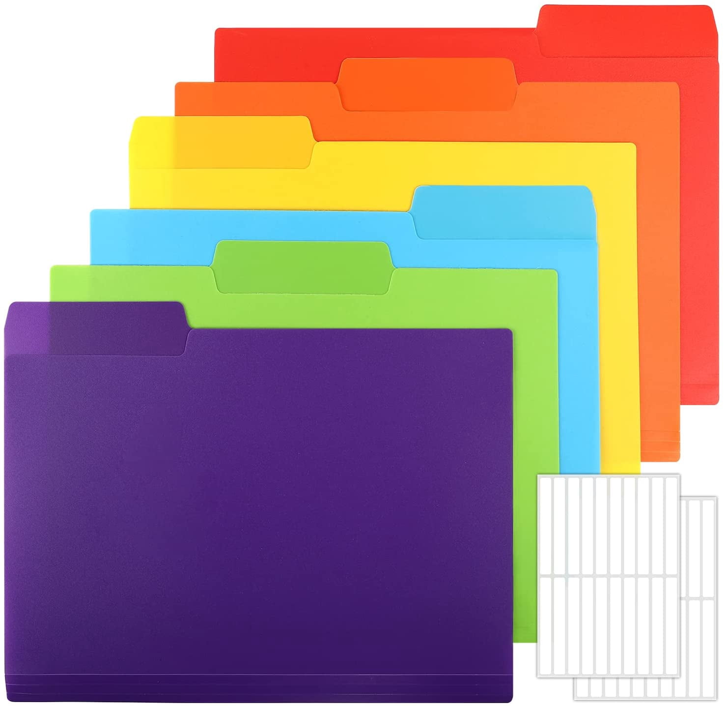 30pcs Colored File Folders, 9'' x 11.6'' Manilla Folders, Plastic File ...