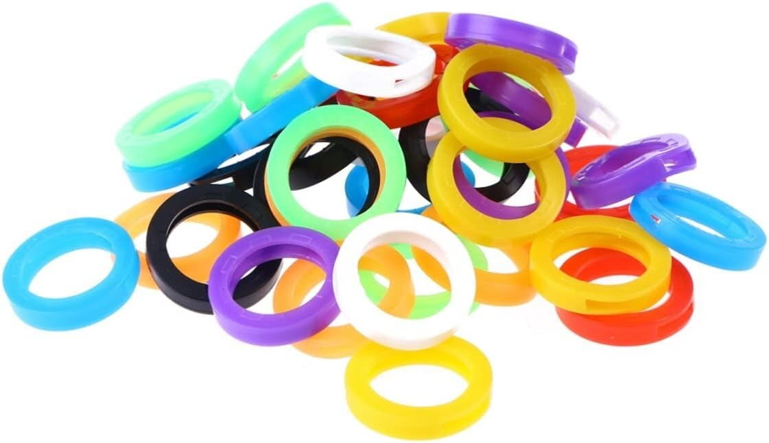 30pcs Colored Keyboard Colored Tabs Key Ring Tags Key Toppers Coding ...