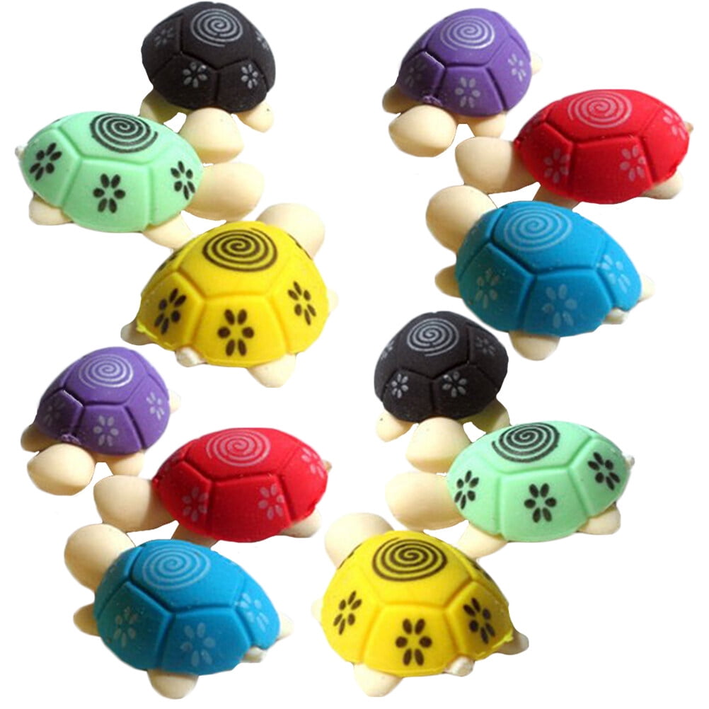 30pcs Colorful Turtle Shape Eraser Cartoon Creative Animal Eraser ...