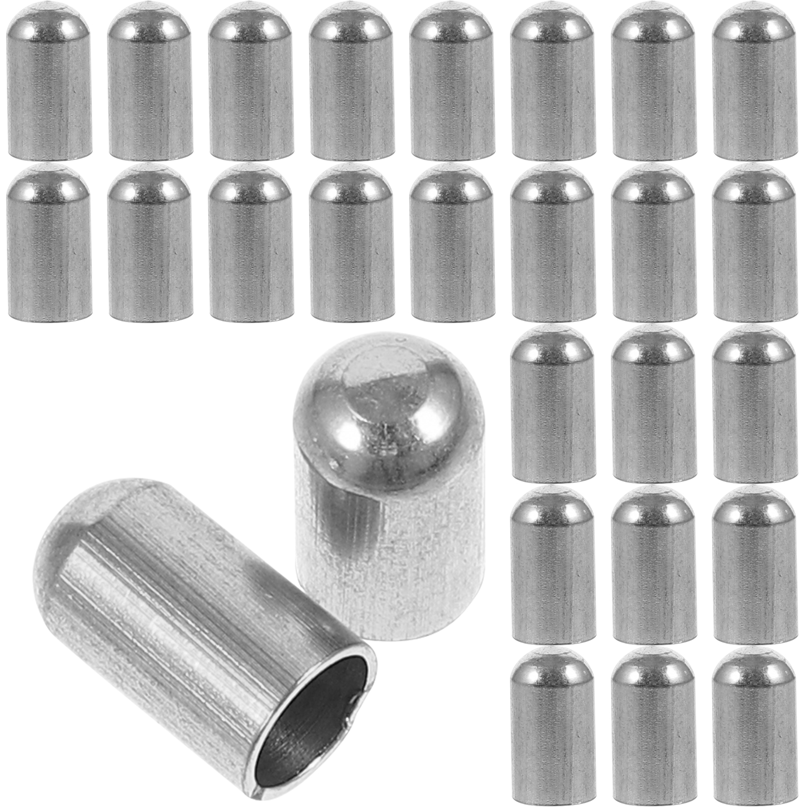 30pcs Cord End Cap Metal Rope Stopper Fastener Rope End Stopper ...