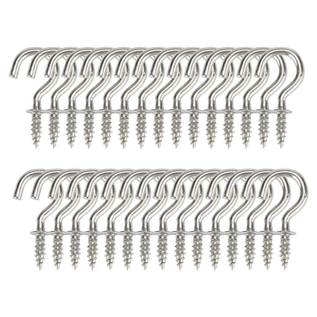 30pcs Cup Ceiling Hooks 1/2 Inch Nickel Plating Screw-in Ceiling Wall ...