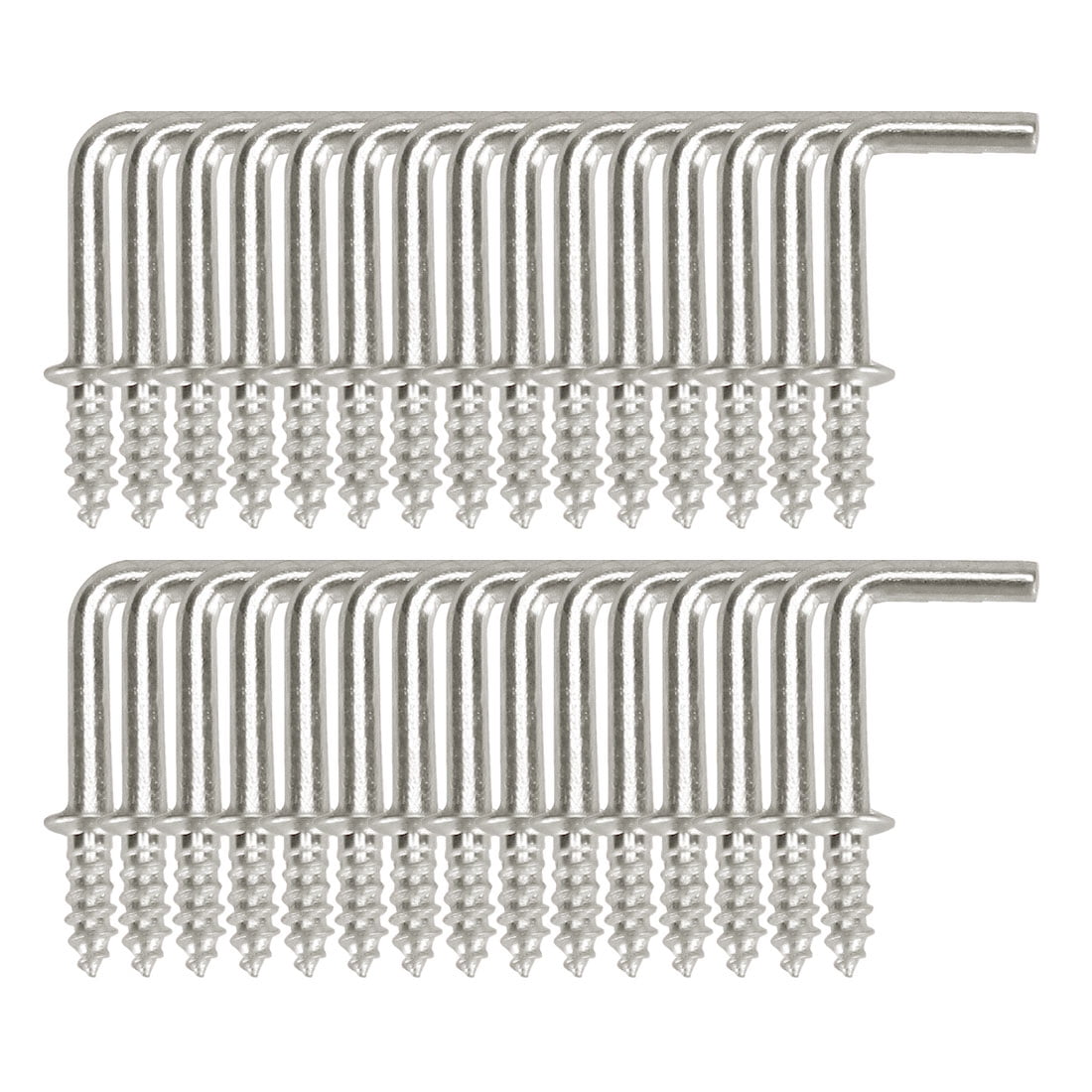 30pcs Cup Hooks Screw-in Wall 1/2 Inch Metal Thread Square Hooks Great ...