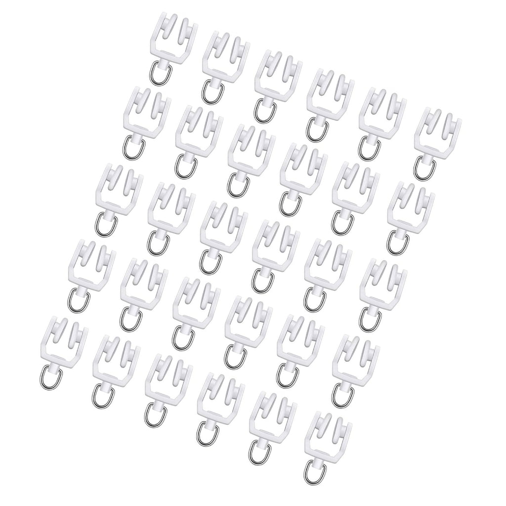 30pcs Curtain Track Rollers Hook Smooth Sliding Curtain Upgrades for Simple Operation in Shower ...