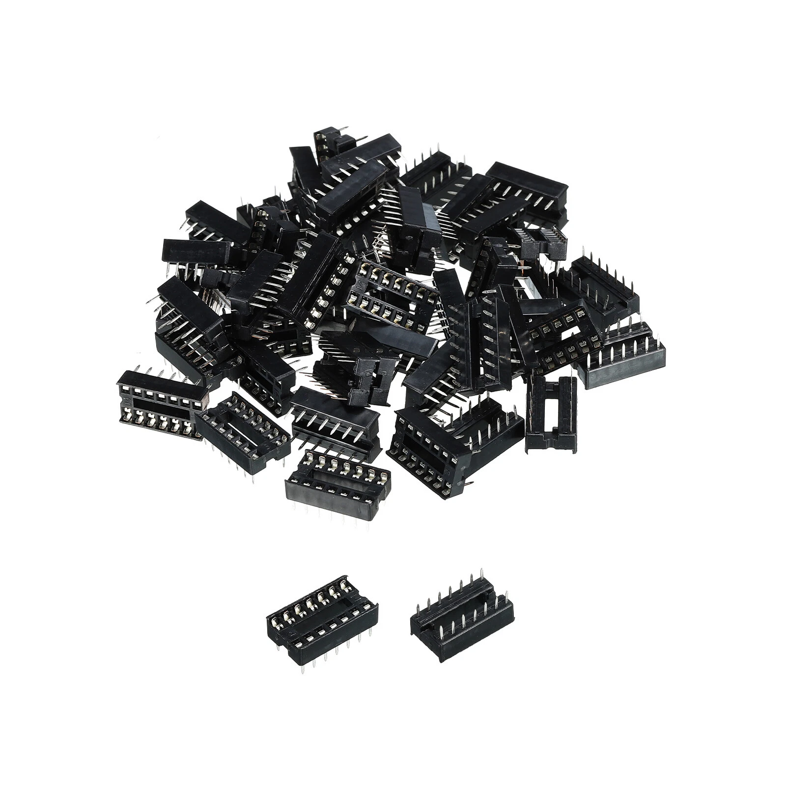 30pcs DIP IC Chip Socket Adapter Flat Pin 14P 2.54mm Pitch IC Socket ...