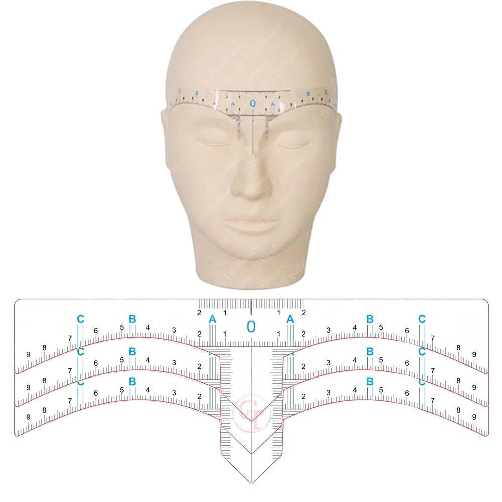 30pcs Disposable Eyebrow Ruler Stickers Brow Measurement Stencil ...