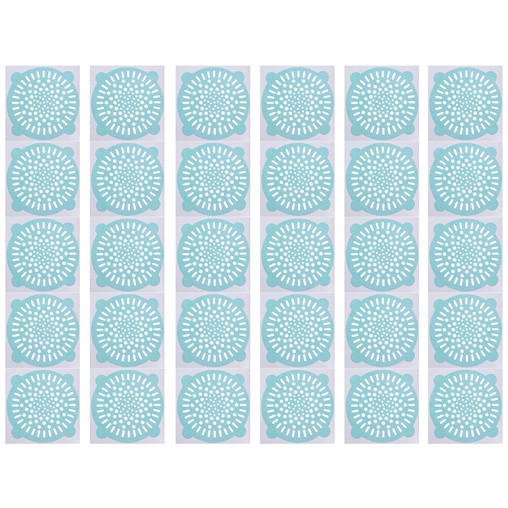 30pcs Disposable Floor Drain Sticker Hair Filter Sticker Sink Anti